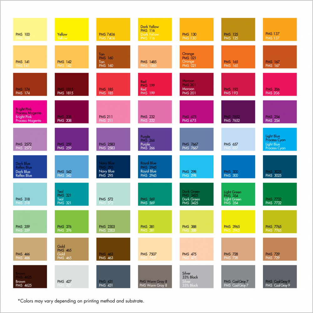 Bright Color Chart