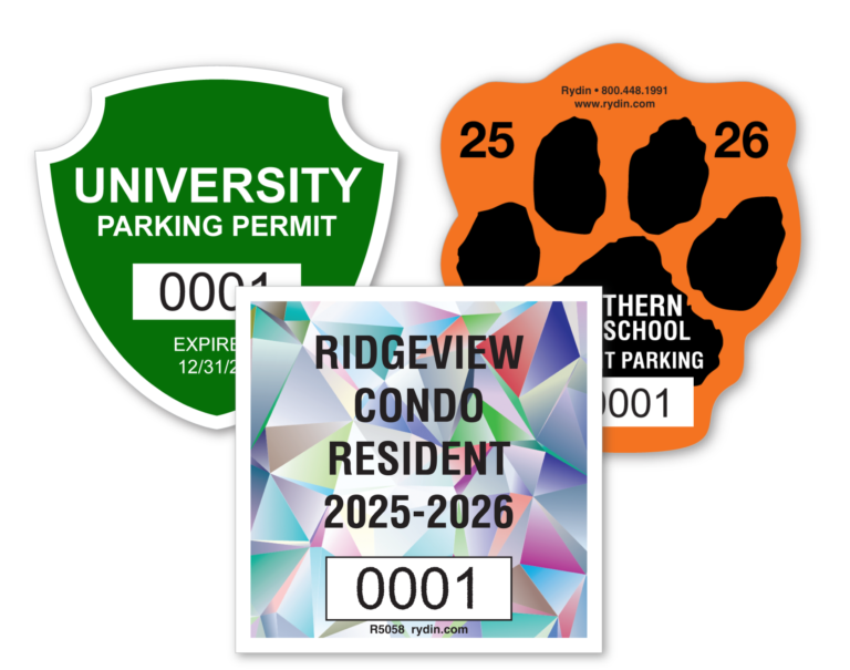 Decals - Custom Printed Parking Permit Decals - Stock Decals